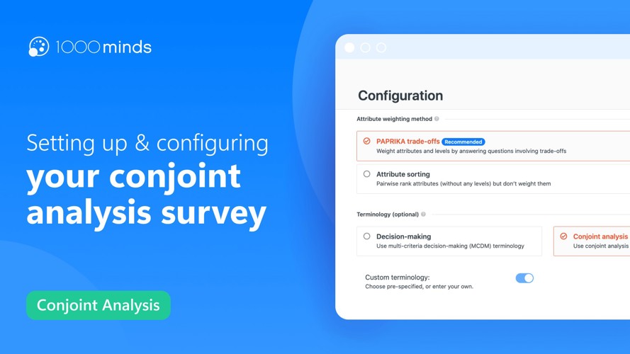 Setting up and configuring your survey | 1000minds